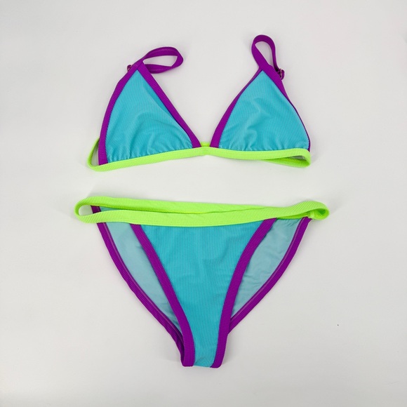 Beach Riot | Swim | Beach Riot Florescent Neon Bright Bikini Set Mika ...